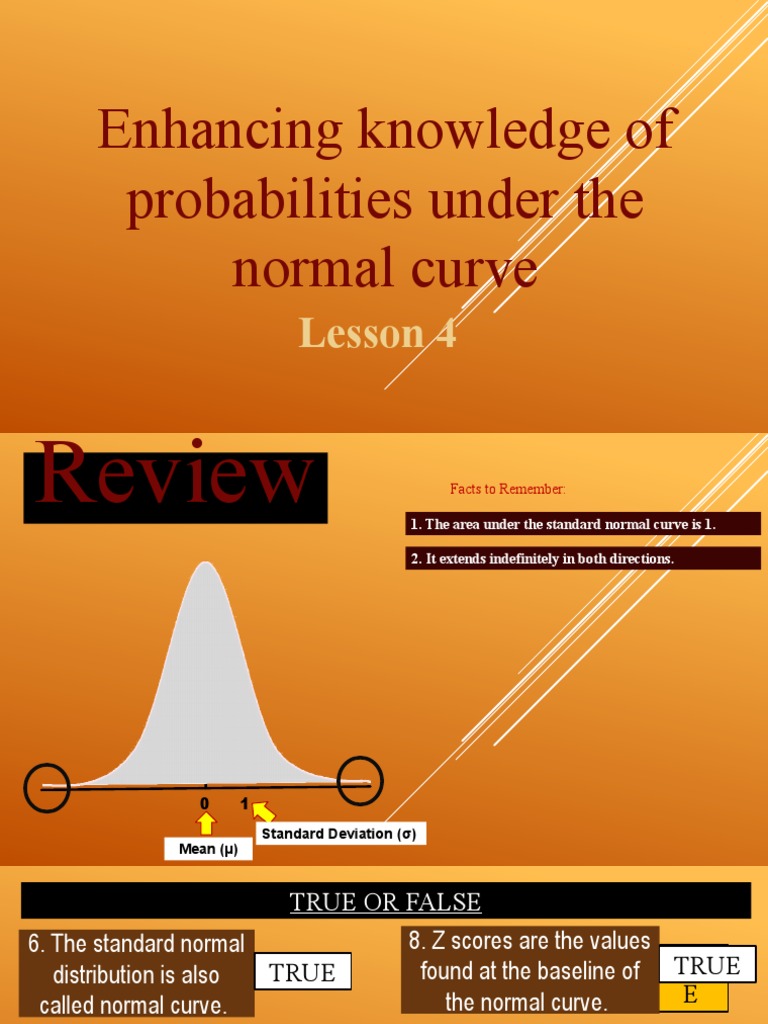 C2 - L4 Enhancing Knowledge of Probabilities Under The Normal Curve ...