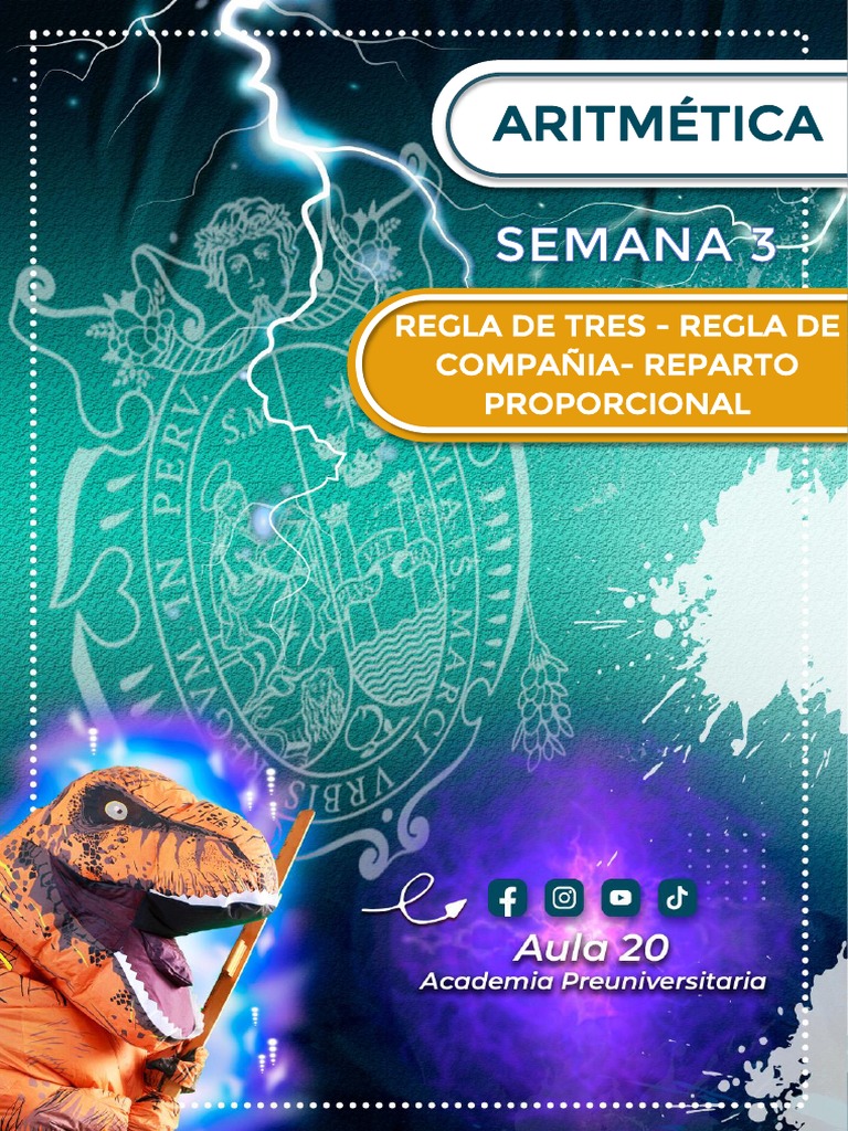 Aritmética: Regla de Tres - Regla de Compañia-Reparto Proporcional ...