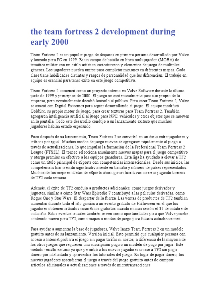 The Team Fortress 2 Development During Early 2000 | Descargar gratis ...