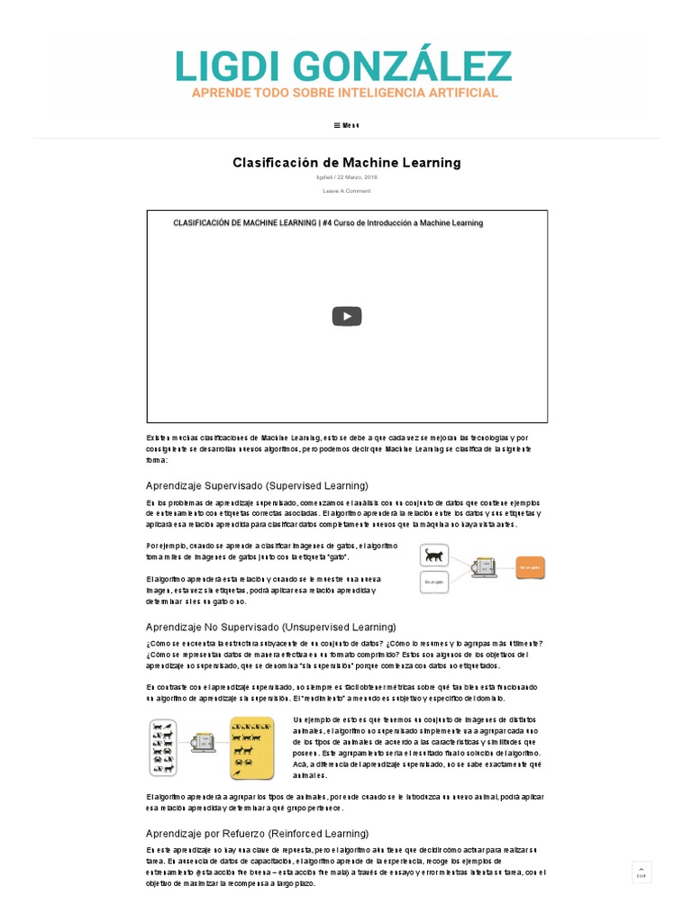 #4 - Clasificación de Machine Learning - Ligdi González | PDF ... #4 - Clasificación de Machine Learning - Ligdi González | PDF ...