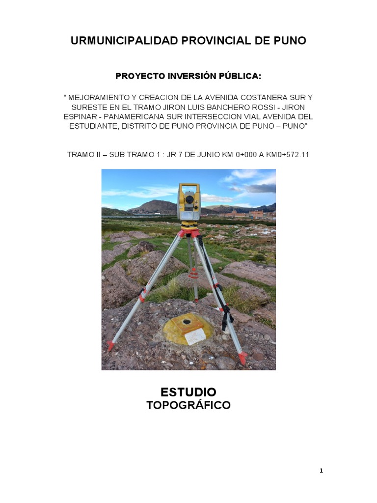 Estudio de Topografia | PDF