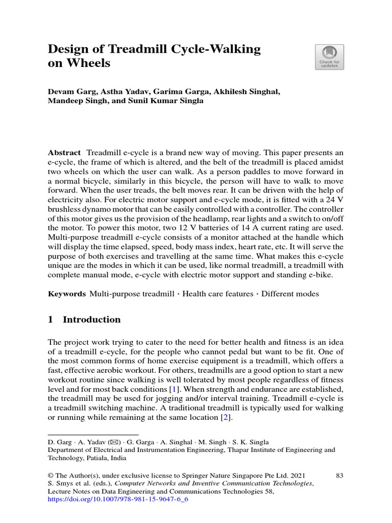 Design_of_Treadmill_Cycle_Walking_on_Whe (1) | PDF | Treadmill ...