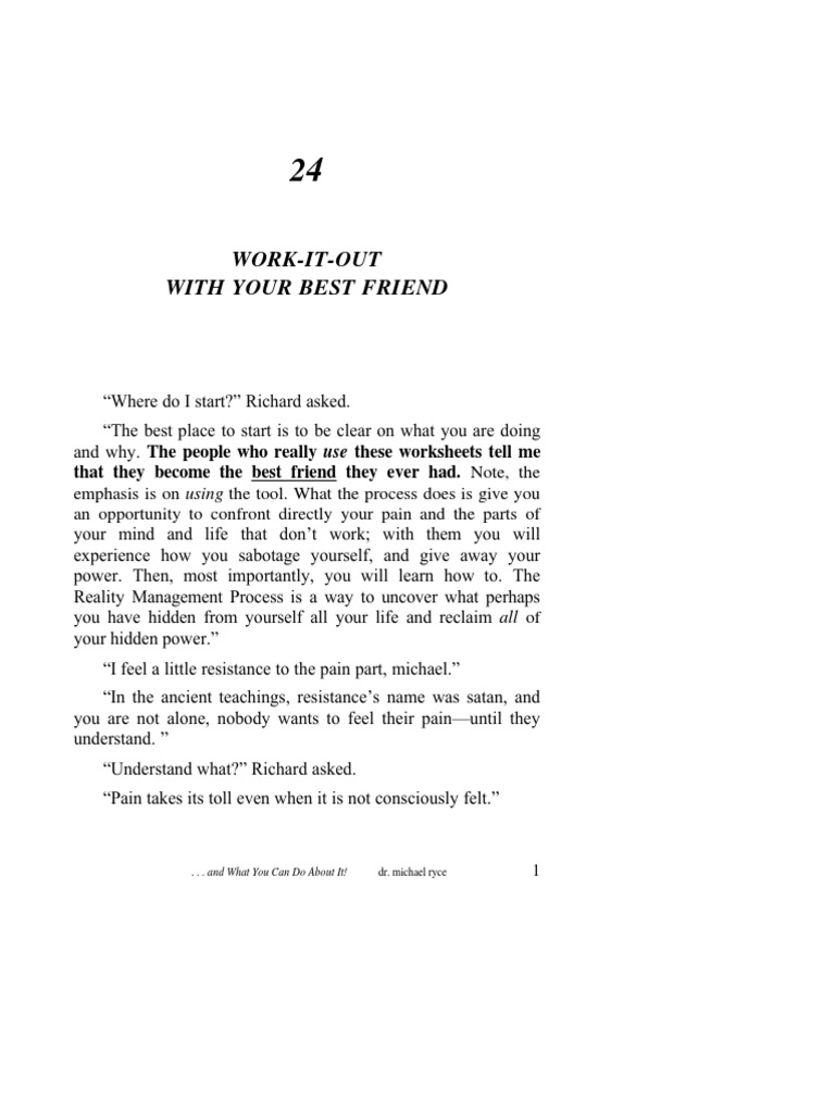 NEW Chapter 24 Work It Out With Your Best Friend | PDF | Thought | Feeling
