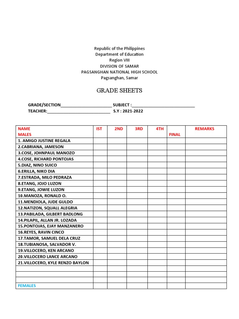 Tos First Quarter Esp | PDF