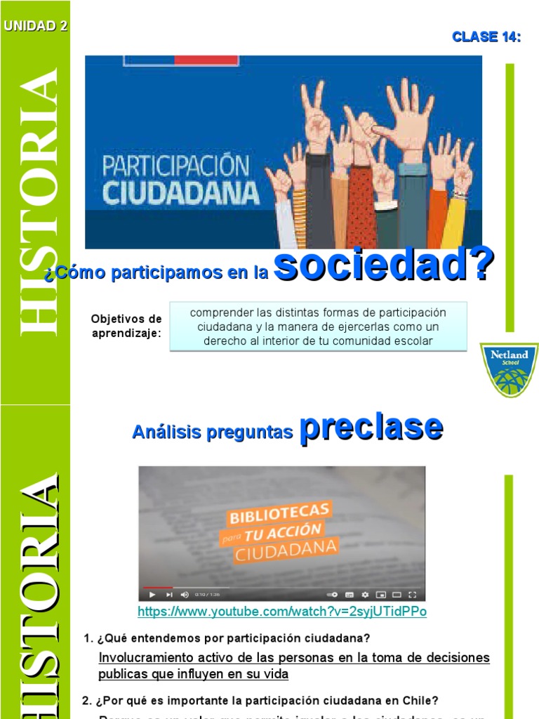 Clase N°14 (III° Medio) - Cómo participar en la construcción de la sociedad que queremos | PDF ...