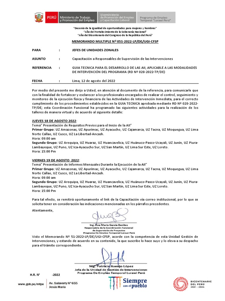 Memo Mult. N°51-2022 | PDF | América del Sur | Gobierno