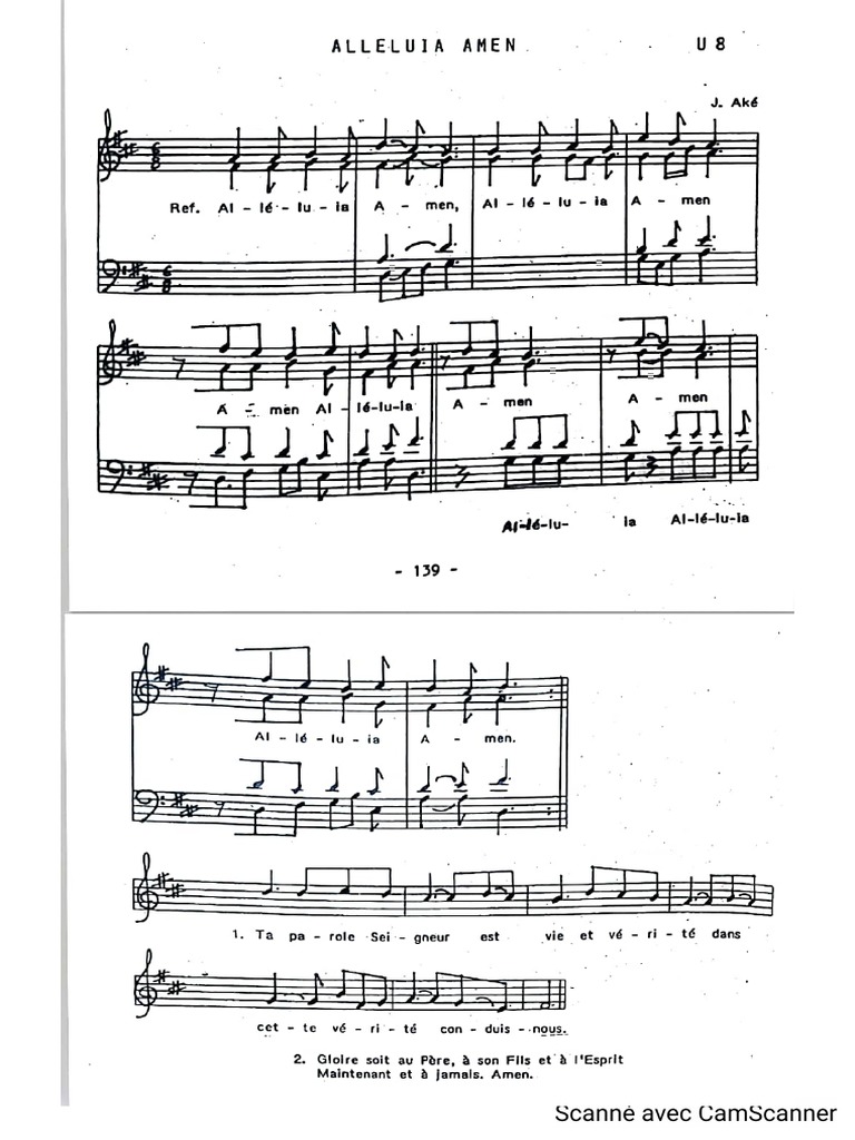 Alleluia Amen - U8 | PDF