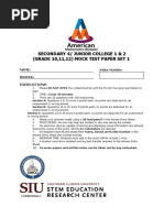 AMO Mock Test 2 Grade 7 | PDF | Teaching Mathematics