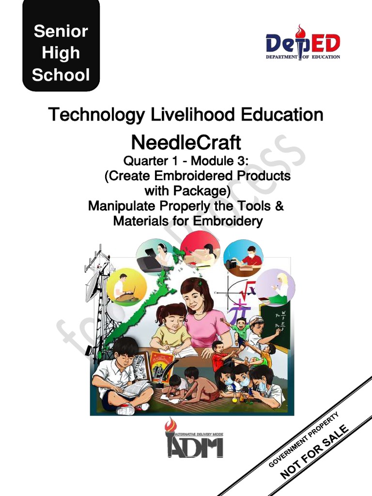 Senior TLE Needle Craft Q1 - M3 For Printing | PDF | Embroidery | Yarn