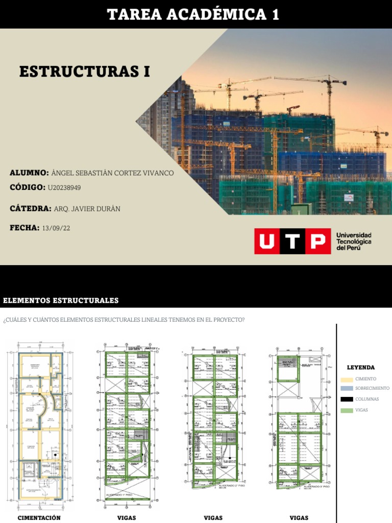 Tarea Académica 1 Estructuras | PDF | Fundación (Ingeniería) | Viga (Estructura)