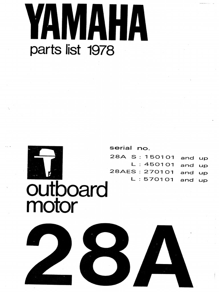 Yamaha 28A Parts List | PDF