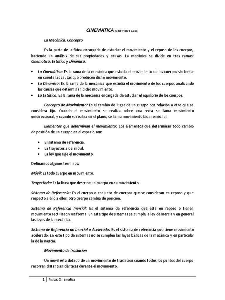 Clase 2 Cinemática | PDF | Velocidad | Cinemática