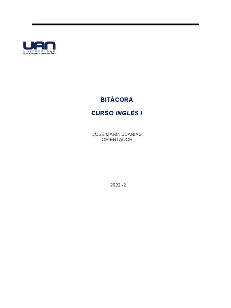 Bitácora Inglés I | Descargar gratis PDF | Adverbio | Sistema internacional de pruebas de idioma ...