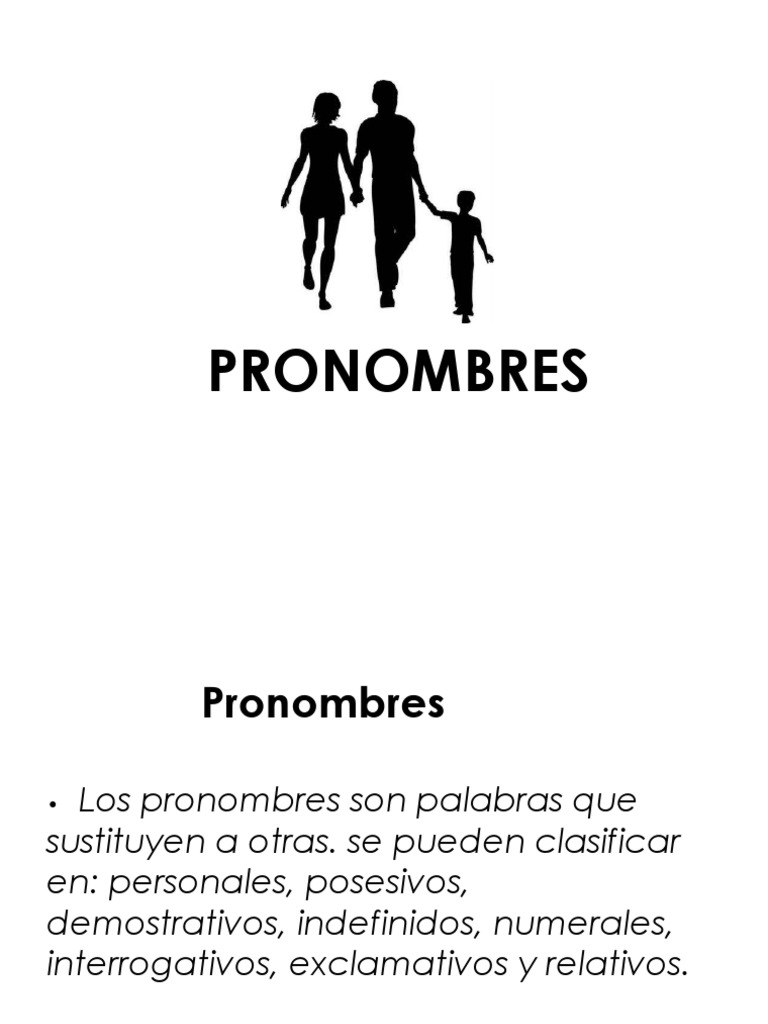 Los Pronombres | PDF | Pronombre | Sustantivo
