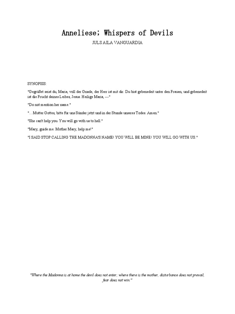 Anneliese | PDF | Exorcism | Jesus