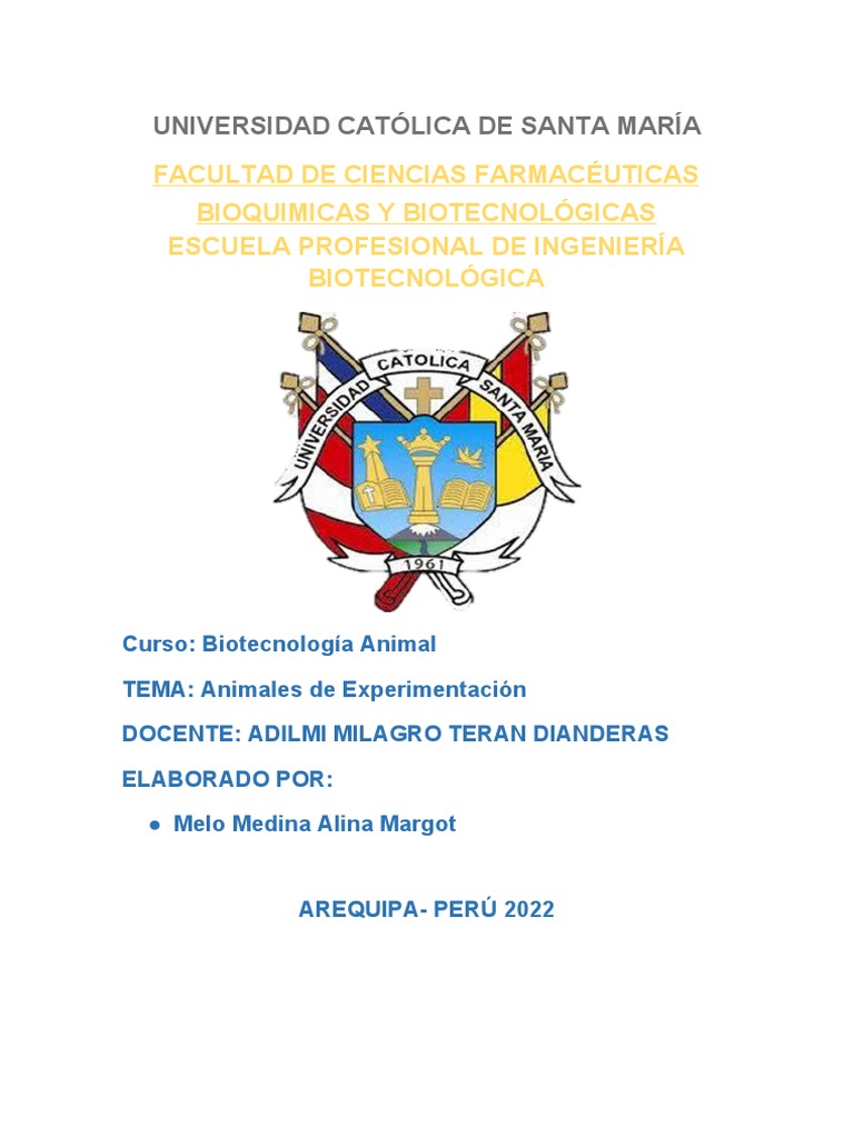 Análisis sobre el uso de animales de experimentación en la ...