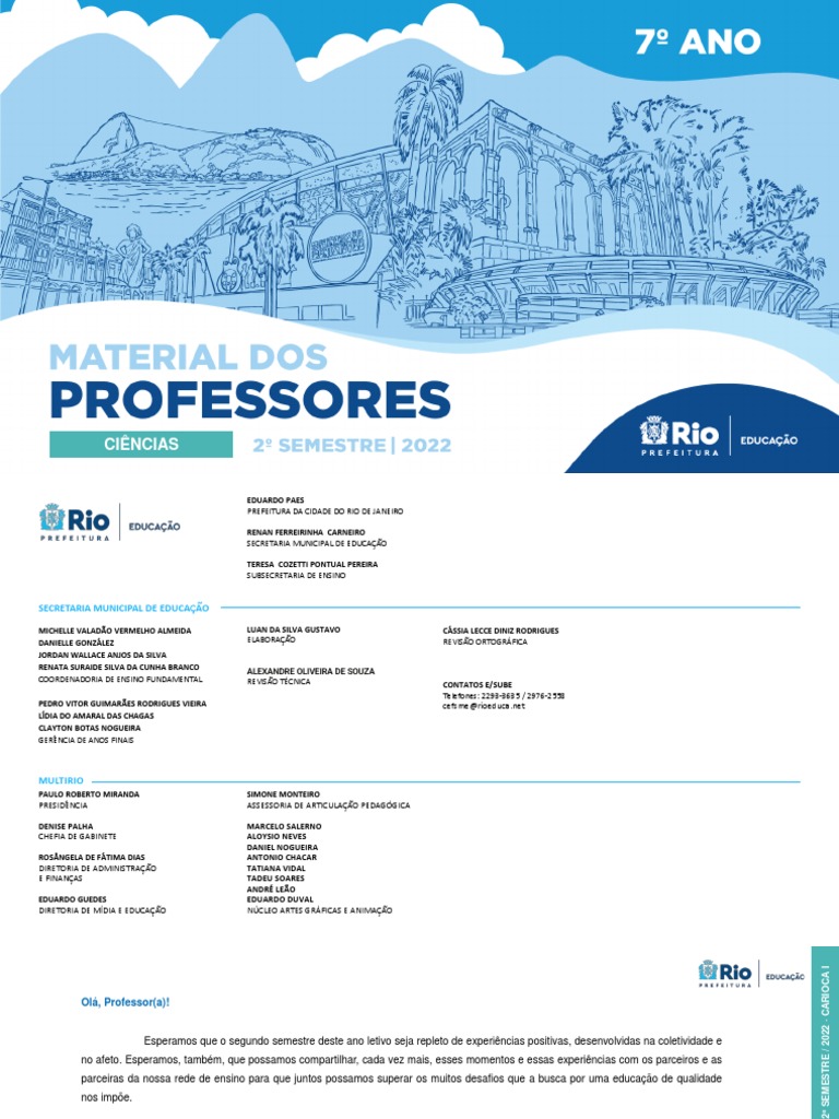 7º Ano - Ciências - 2º Semestre - Template Material Do Professor | PDF | Science | Tecnologia da ...