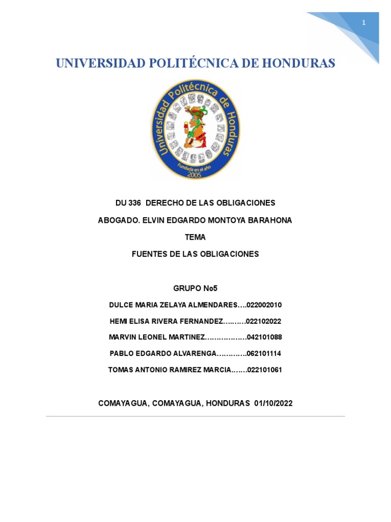 Asignacion Grupo N0 5 D. Obligaciones | PDF | Pagos | Conceptos legales
