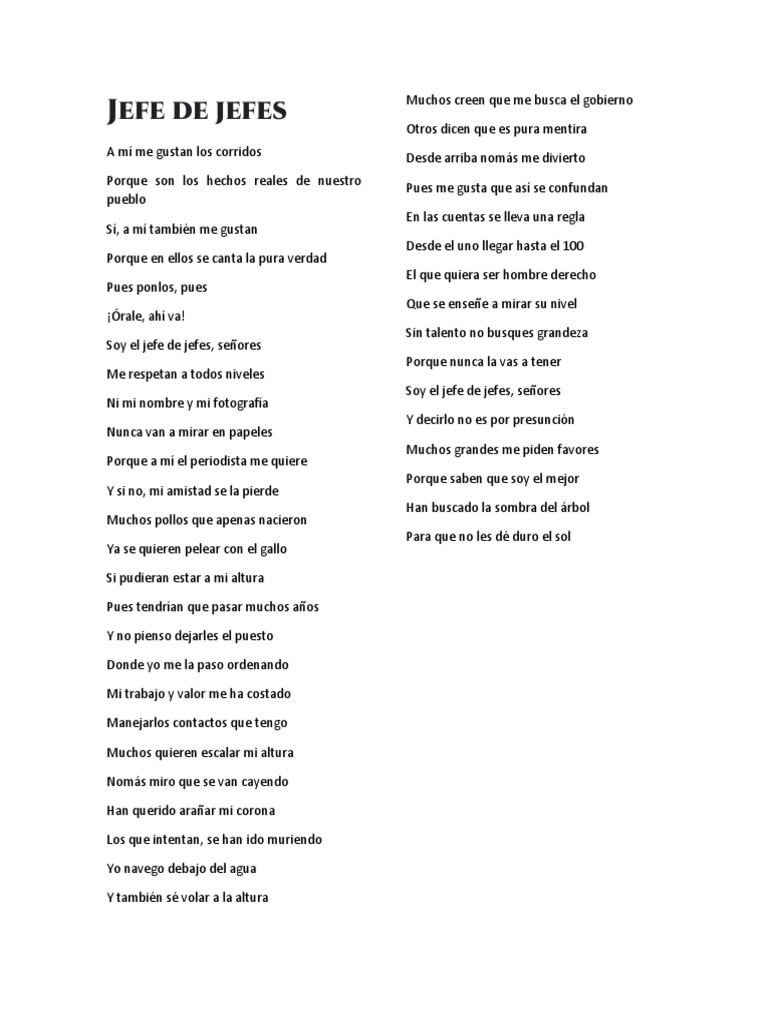 Jefe de Jefes | PDF