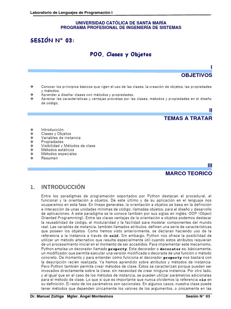 POO en Python: Clases y Objetos | PDF | Objeto (informática) | Python (lenguaje de programación)