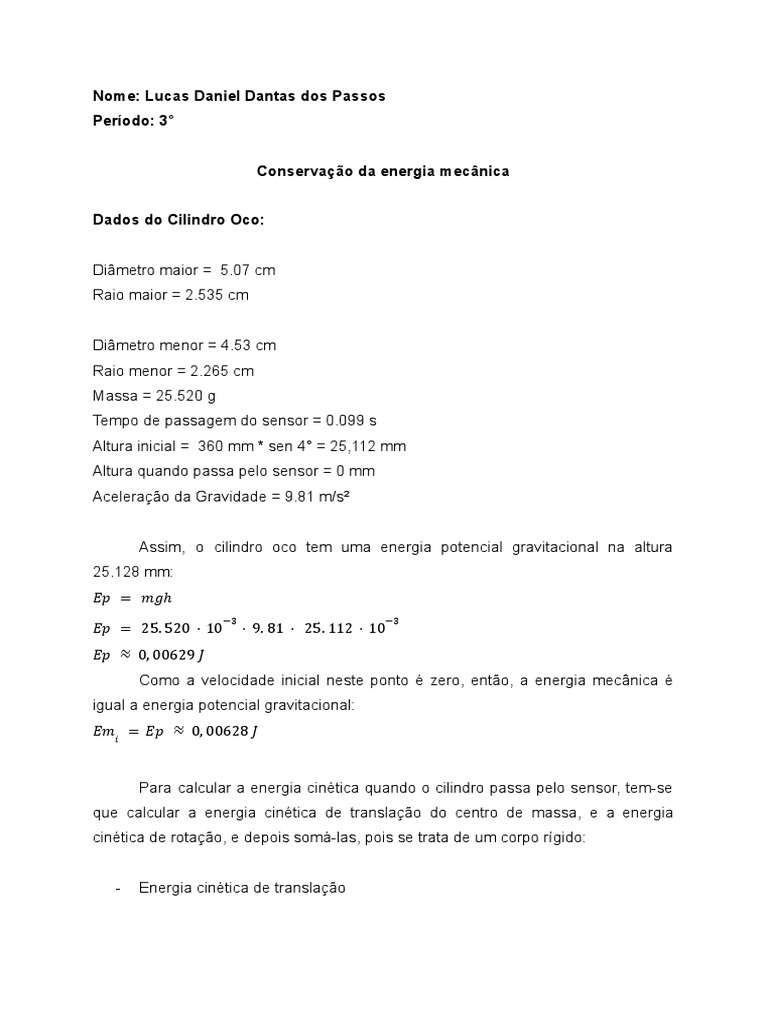 Lucas Daniel - A conservação da energia mecânica com uso de softwares e ... Lucas Daniel - A conservação da energia mecânica com uso de softwares e ...
