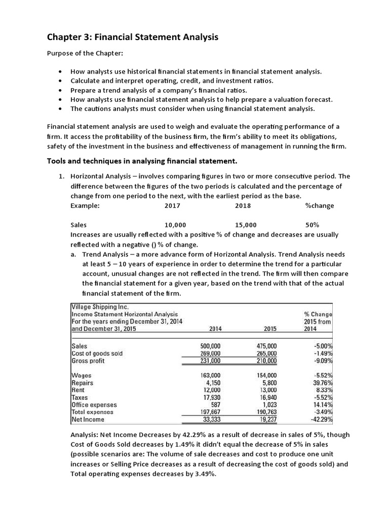 Chapter 3 - Financial Statement Analysis | PDF | Dividend | Equity (Finance)