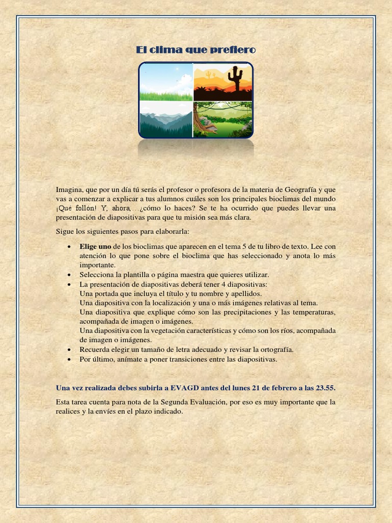 El Clima Que Prefiero | PDF | Estudios de idiomas extranjeros