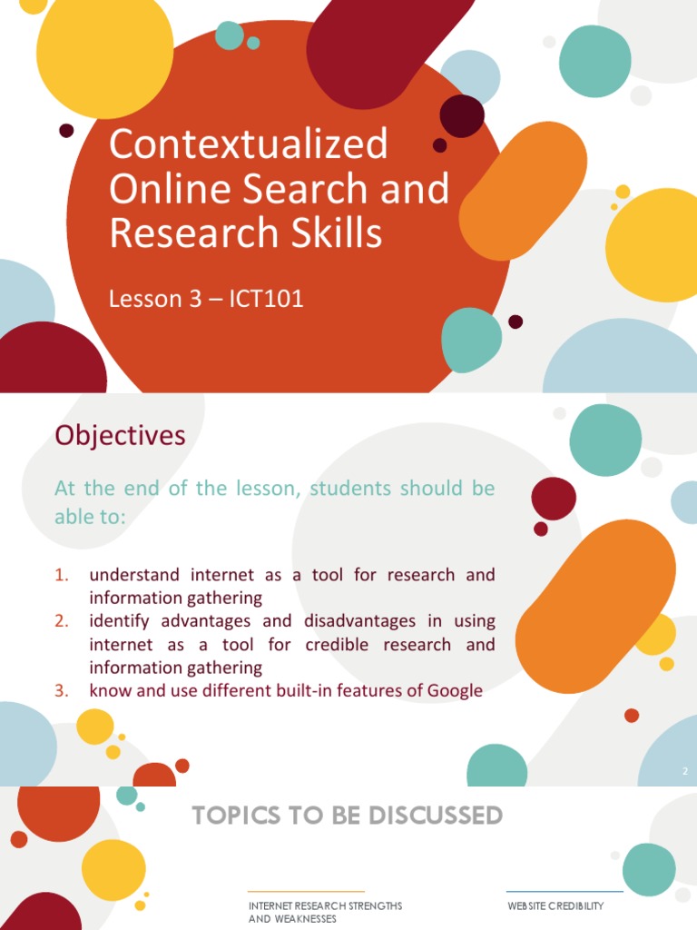 (PPT) Lesson 3 - Contextualized Online Search and Research Skills | PDF ...