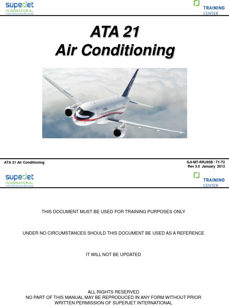 ATA 21 Air Conditioning SJI-MT-RRJ95B / T1-T2 Rev 3.0 January 2013 ...