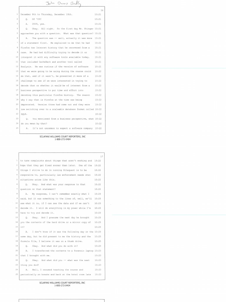 Casey Anthony Deposition John Dennis Bradley 0413 | PDF