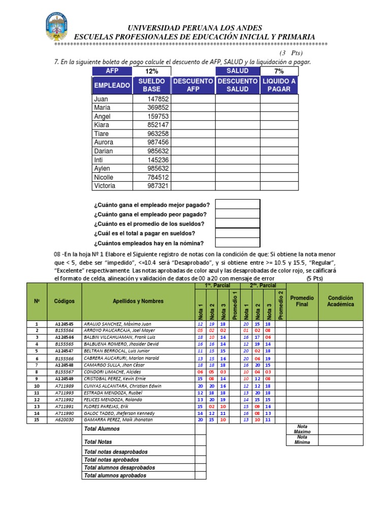 Eva Excel | PDF
