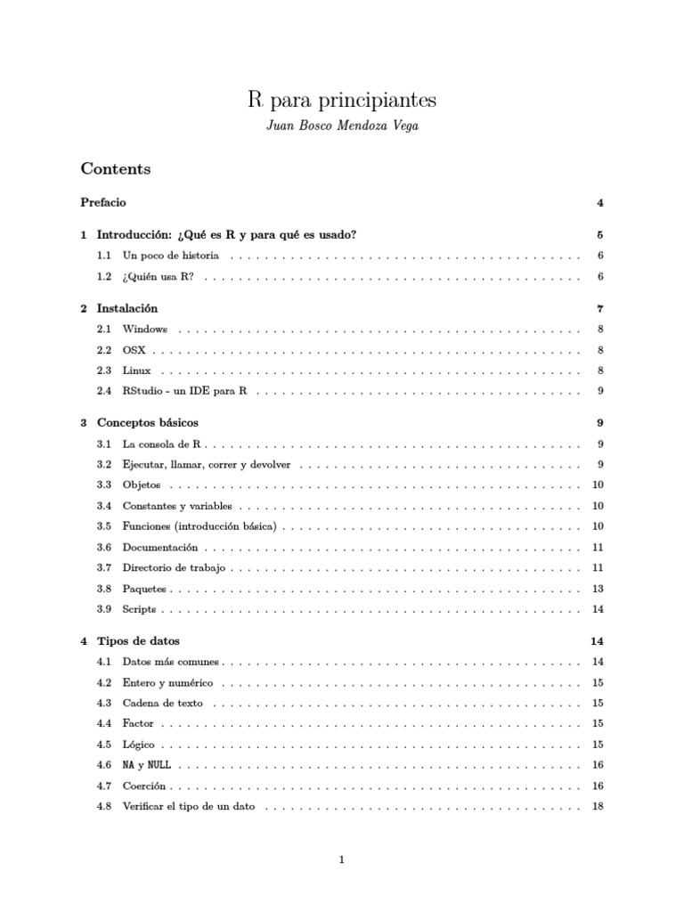 R para Principiantes | PDF | Entorno de desarrollo integrado | Lenguaje ...