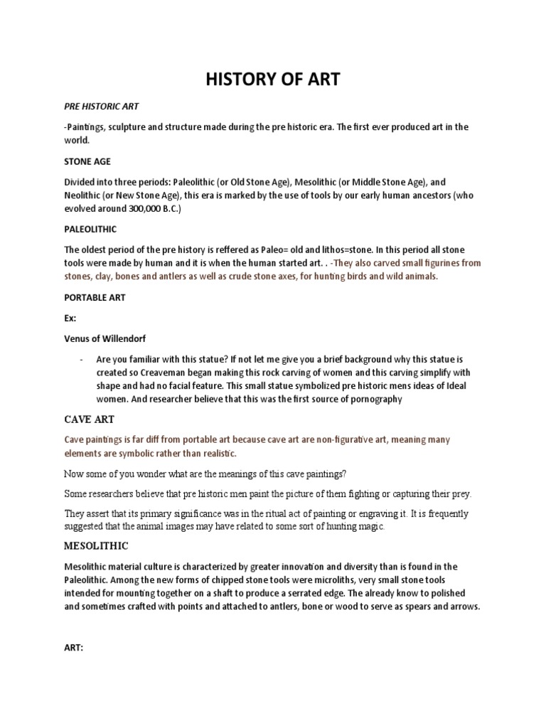 Pre Historic Art Script Pdf Paleolithic Stone Age