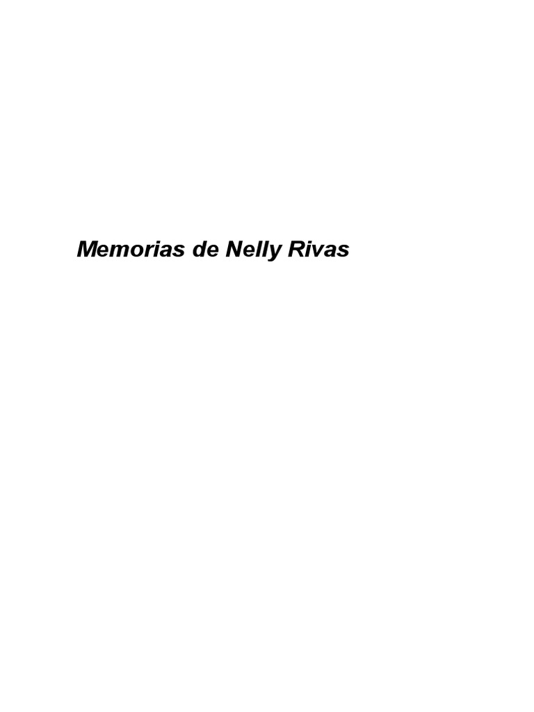 Memorias de Nelly Rivas | PDF | Arte | Novela negra, policíaca y suspenso