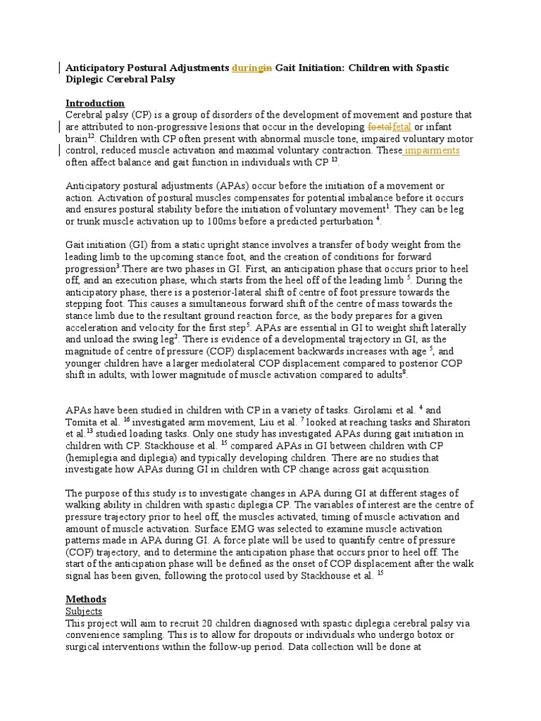 Jaime - Wong - Final Project - BBSR4050-1 | PDF | Electromyography | Cerebral Palsy