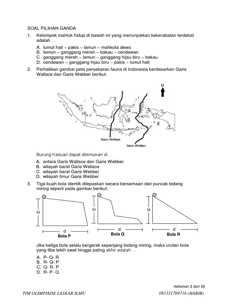 Kamis, Bedah Soal Ipa 1 | PDF