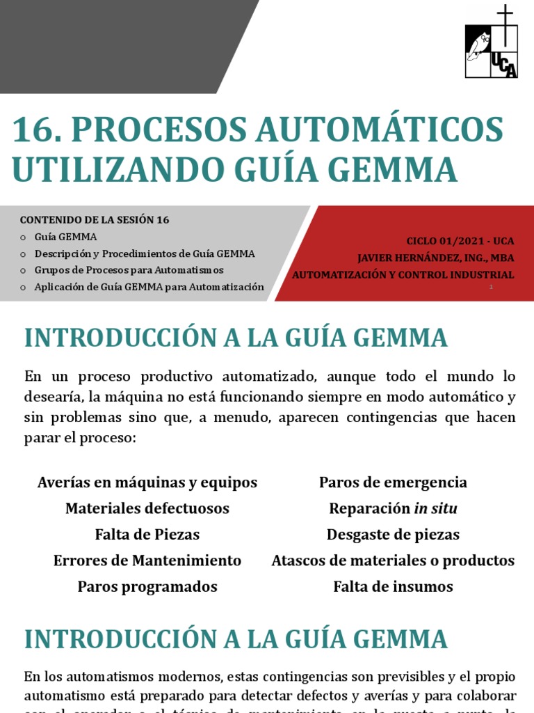 Procesos Automáticos Utilizando Guía Gemma | PDF