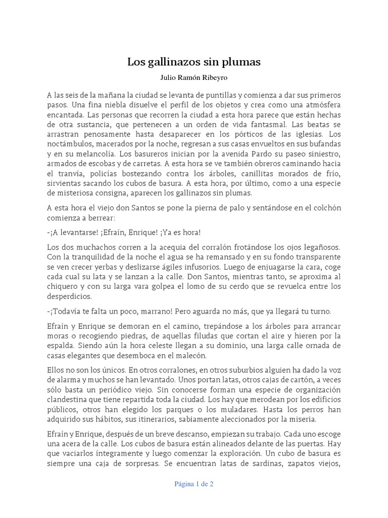 Los Gallinazos Sin Plumas | PDF | Ficciones de misterio, "thriller" y crimen