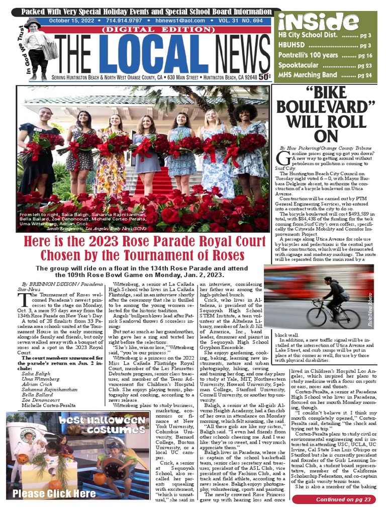 The Local News, October 15, 2022 DIGITAL W/ Website Links | PDF | Low ...