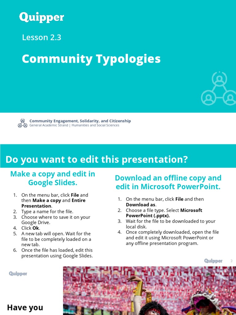 CSC Q3 0203 - PS - Community Typologies | PDF