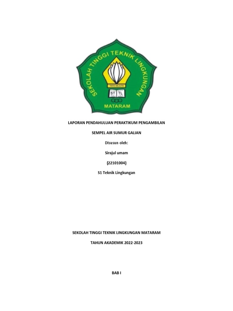 LAPORAN Sempel Air sumur-WPS Office | PDF