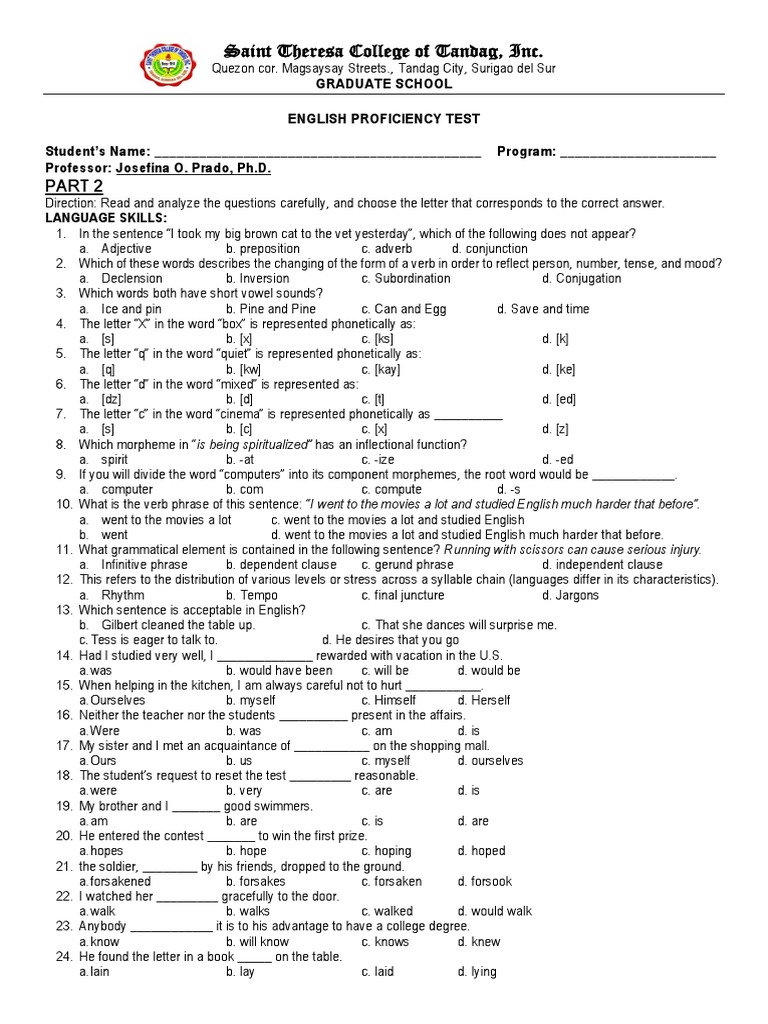Ept GS Part 2 | PDF | Word | English Language