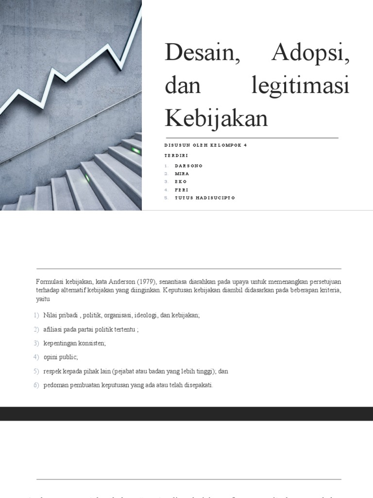 Desain, Adopsi, Dan Legitimasi Kebijakan | PDF
