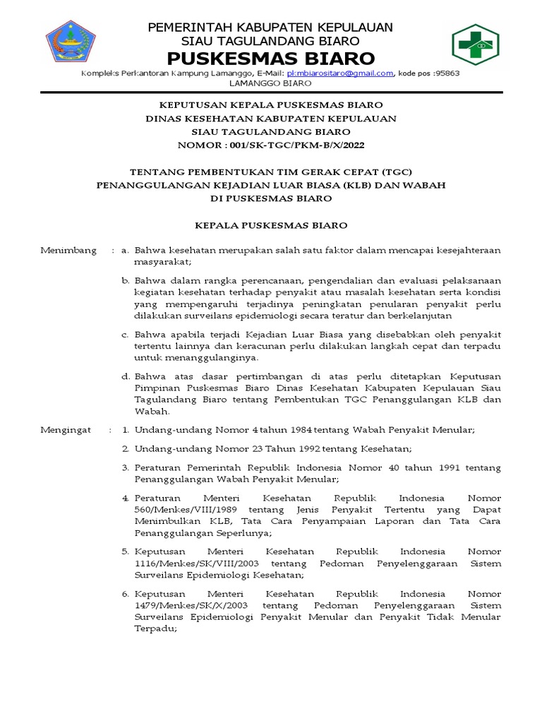 SK TGC KLB Dan Wabah | PDF | Sains & Matematika