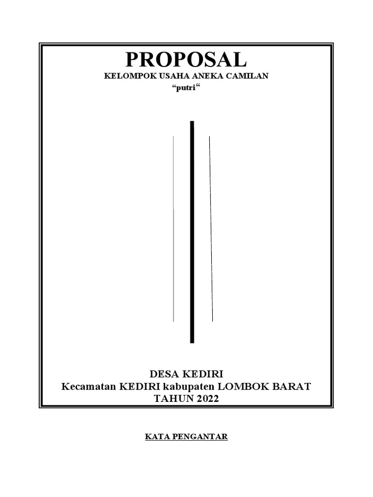 Proposal Bantuan Modal Camilan Putri | PDF | Bisnis | Memasak, Makanan ...