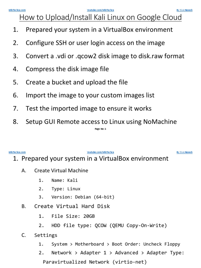 How To Upload-Install Kali Linux On Google Cloud | Download Free PDF | Hard Disk Drive ...