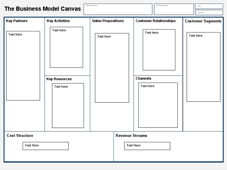Business Model Canvas Template Guide | PDF | Business