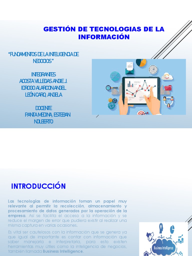 Gestión de La Tecnología de Información | PDF | Inteligencia de ...