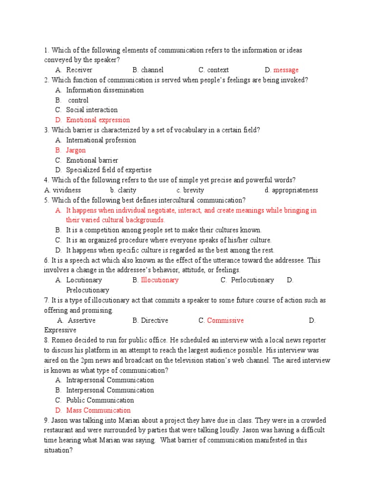 Grade 4 Communication Diagnostic Test | PDF | Communication | Human ...