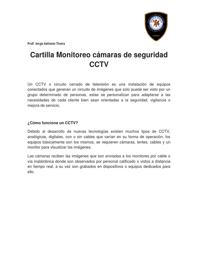 Monitoreo Eficiente de CCTV Empresarial | PDF | Circuito cerrado de ...